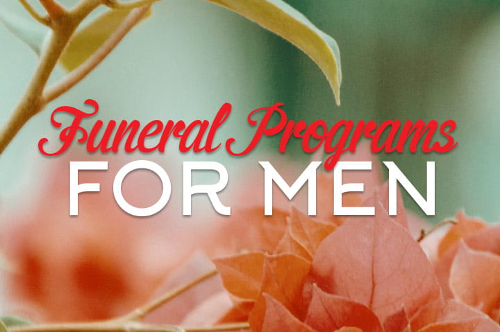 60 Funeral Programs for Men | Memorial | Obituary | Memorial | Inspiks