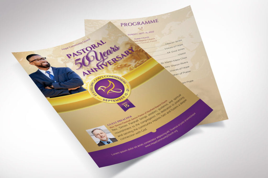 One-Sheet Programs for Church and Funerals | Inspiks market