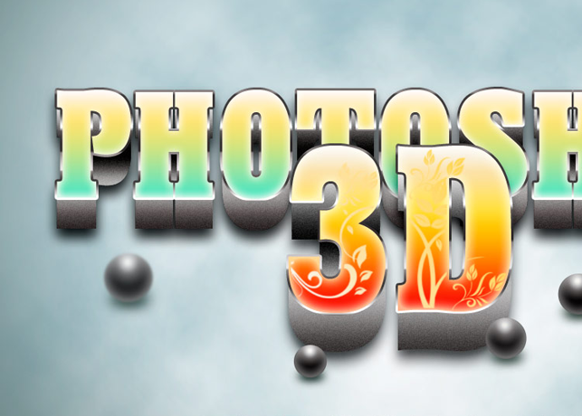 Photoshop 3D Typography PSD File | Inspiks Market