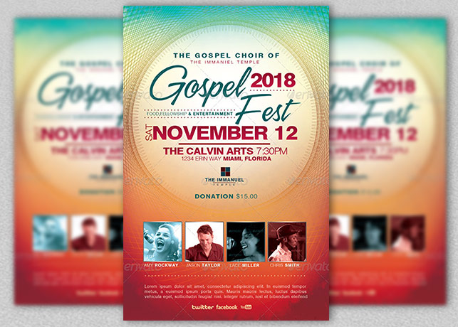 Gospel Fest Church Flyer Template » Inspiks Market