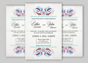 Spring Wedding Invitation Template » Inspiks Market