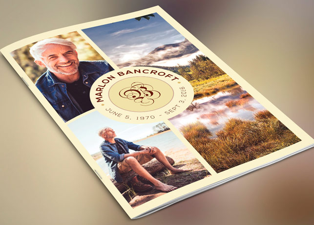 Nature Funeral Program Photoshop Template » Inspiks Market