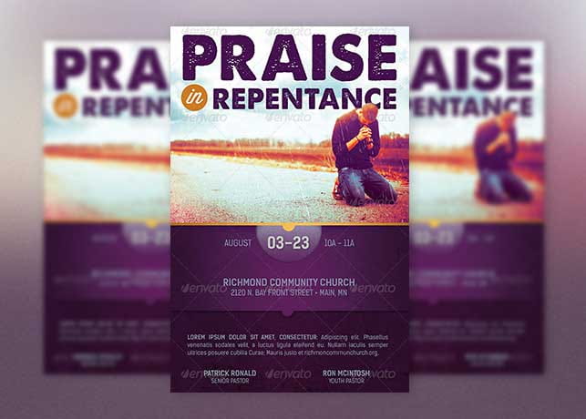 Praise Repentance Church Flyer Template » Inspiks Market