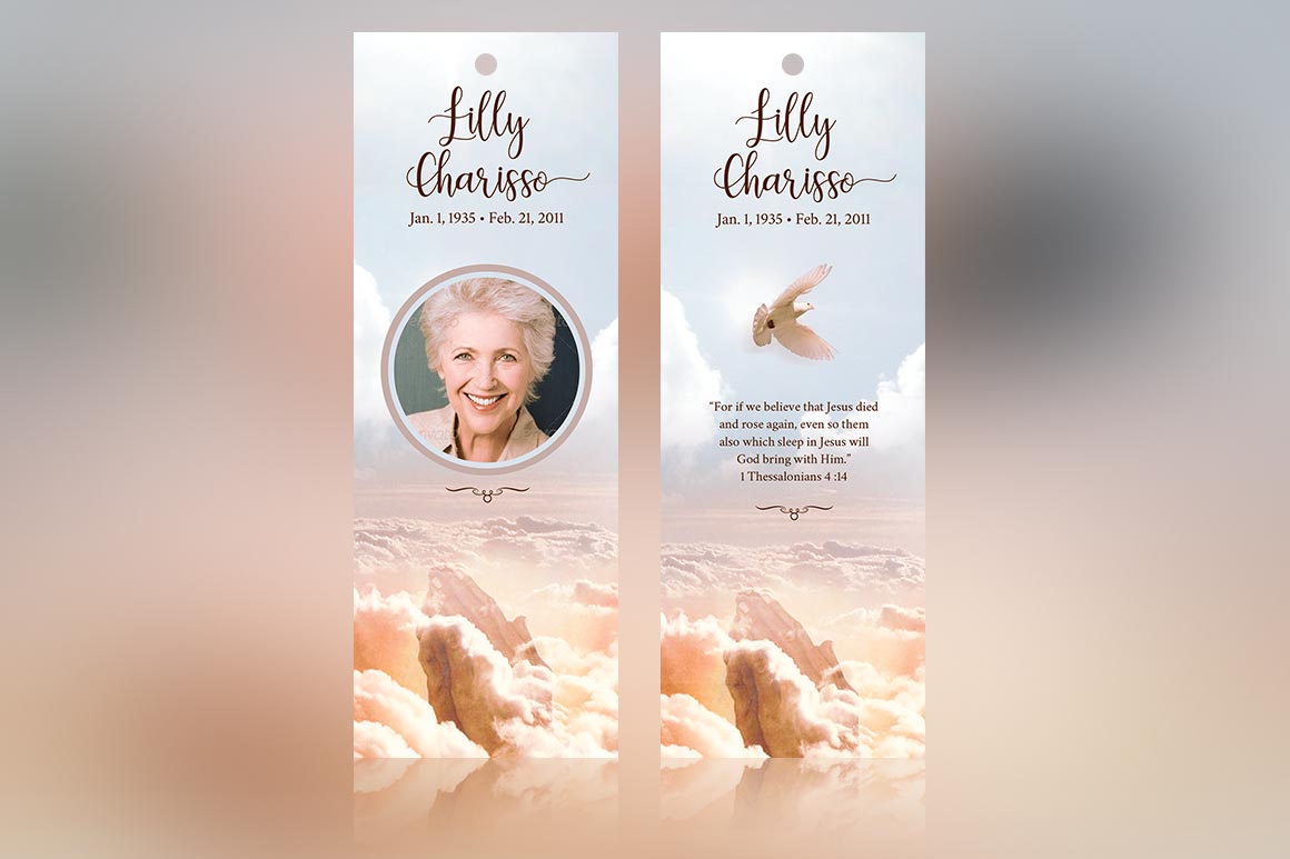 Heaven Memorial Bookmarker Template » Inspiks Market