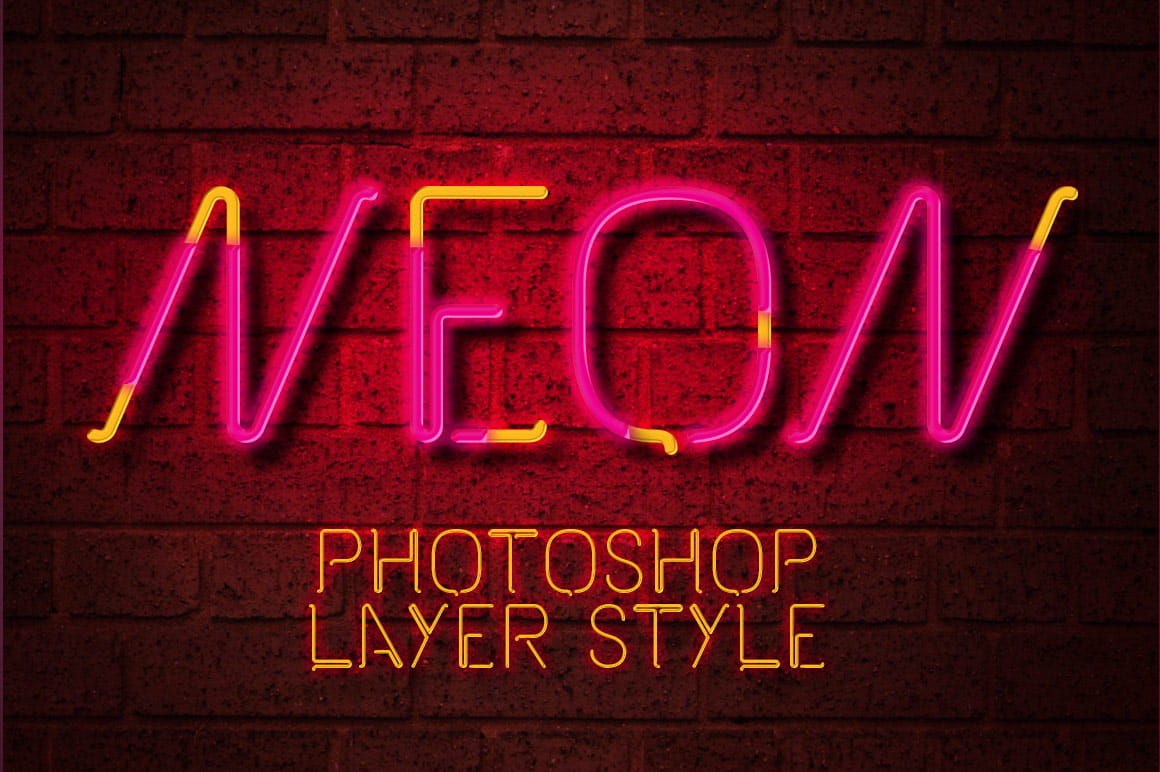 Neon Photoshop Styles - Signage | Inspiks Market