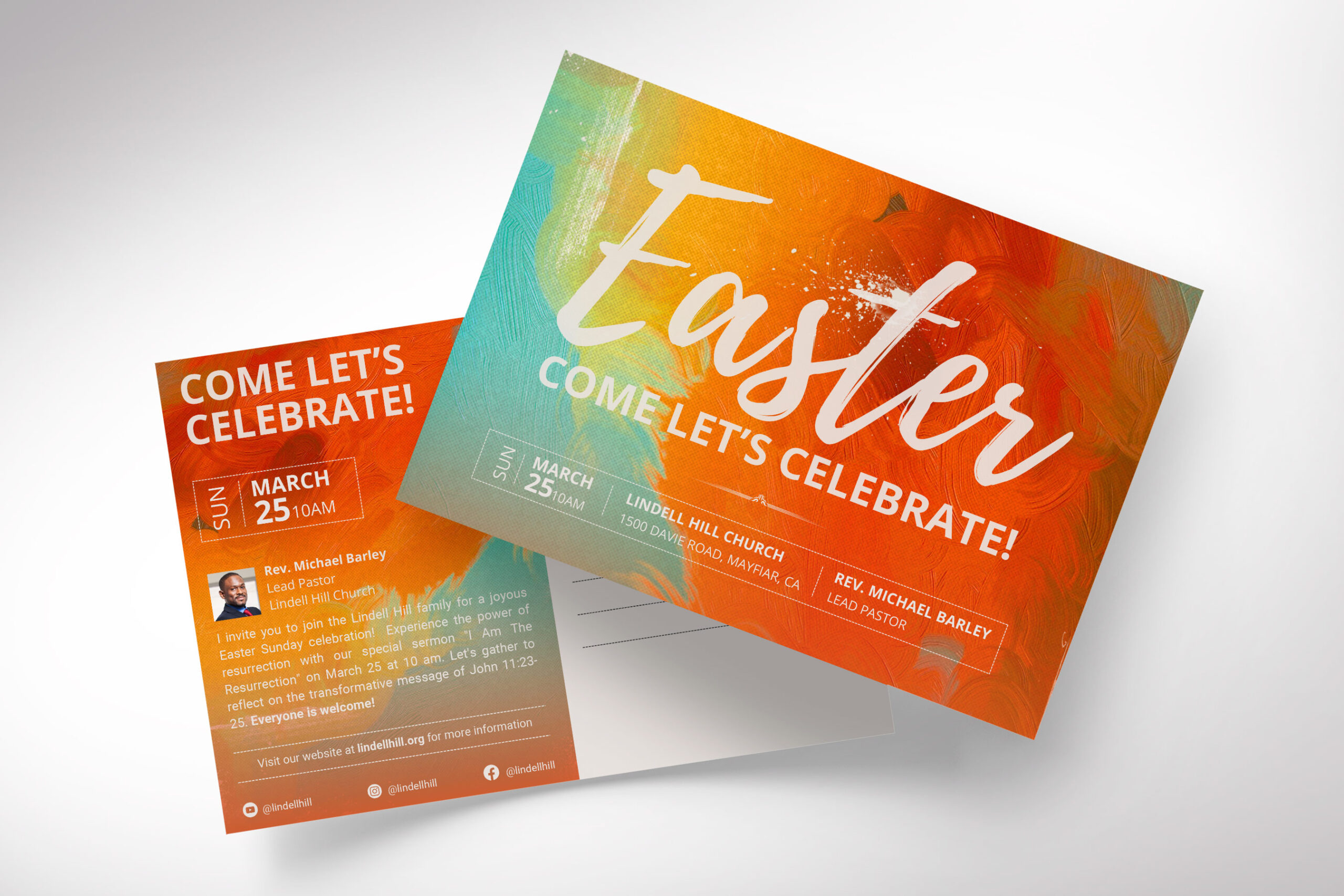 Easter Sunday Church Postcard Template » Inspiks Market