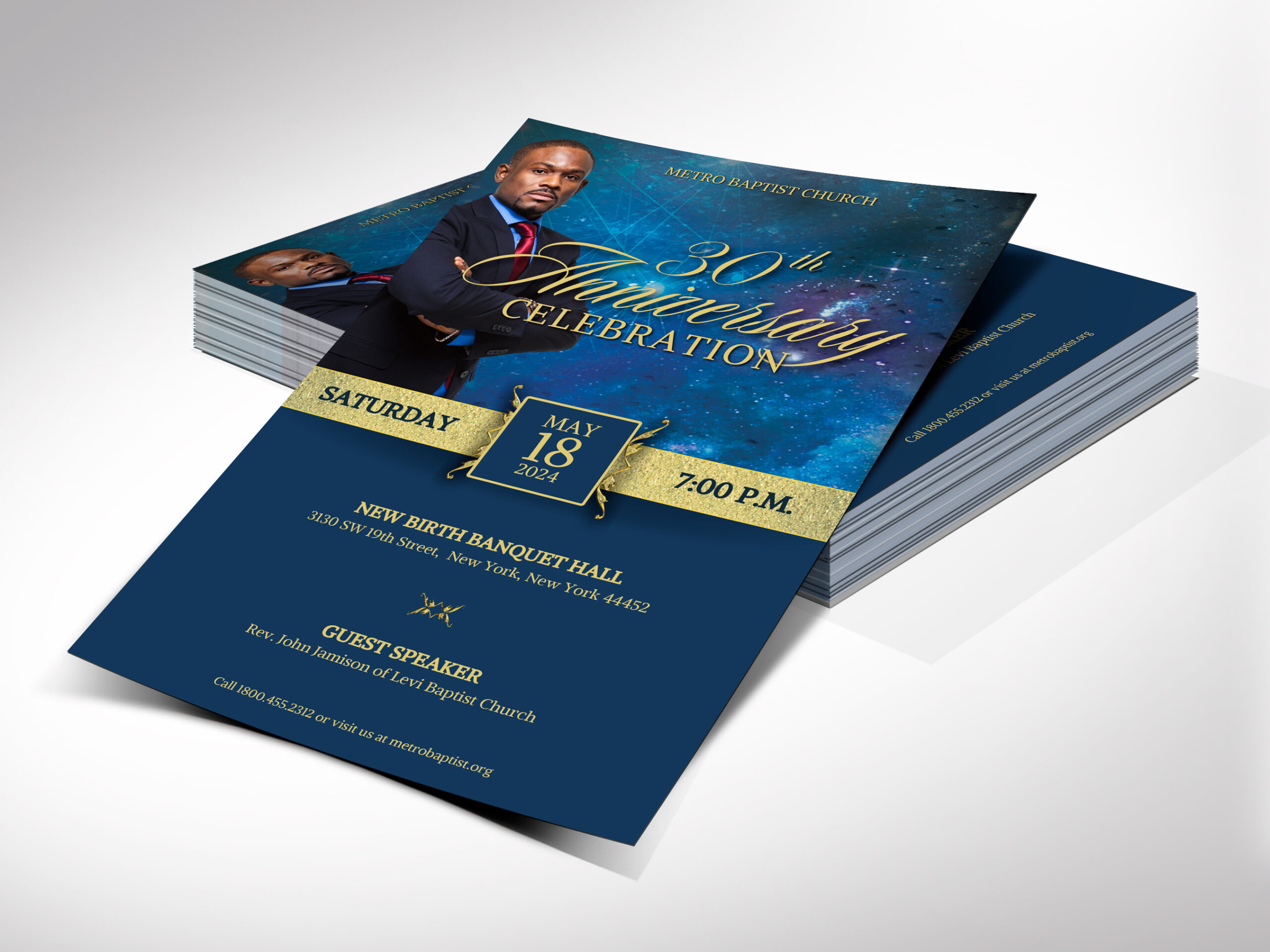 Church Anniversary Banquet Flyer Template for Canva » Inspiks Market